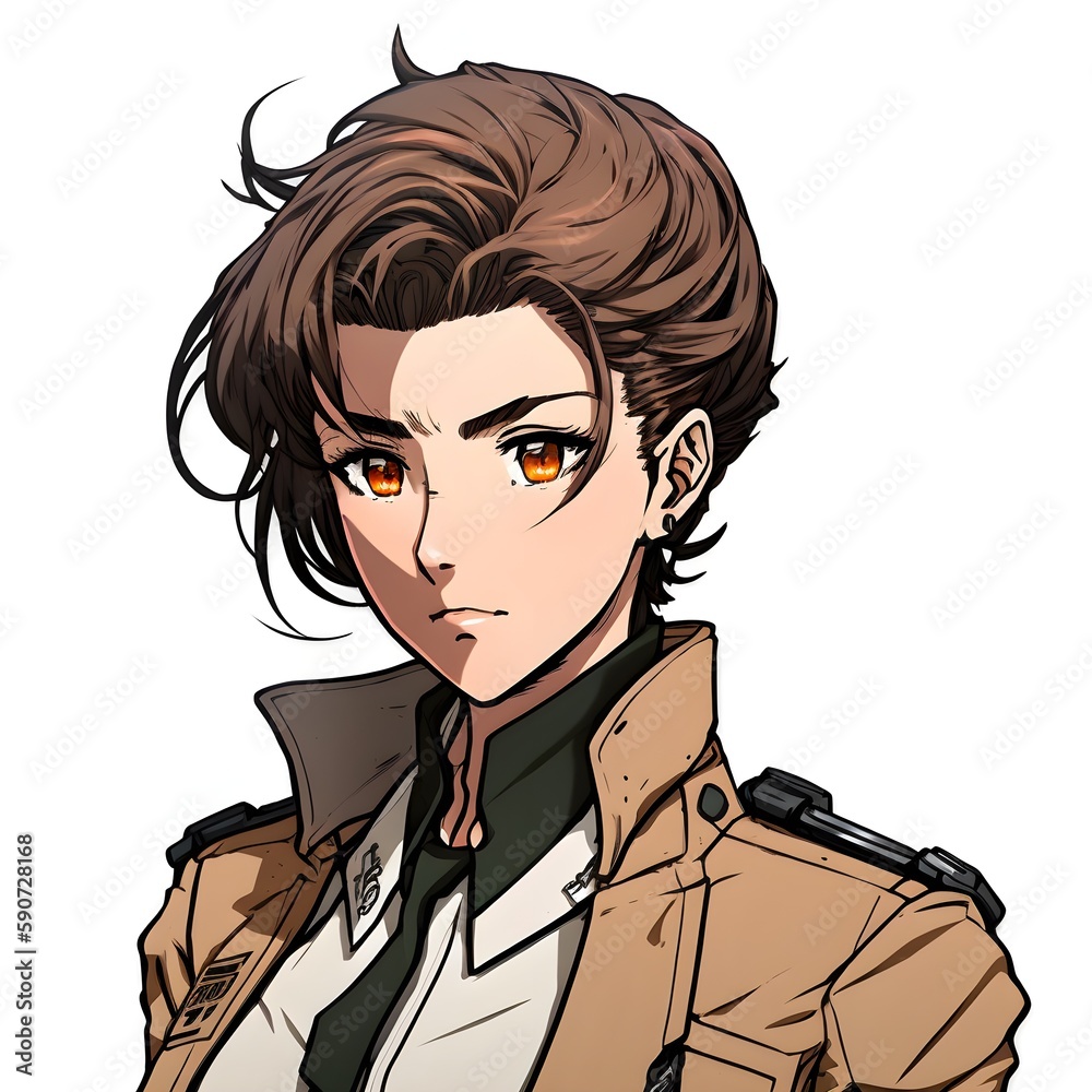 Visual novel portrait White background Cyberpunk A female agent of a ...