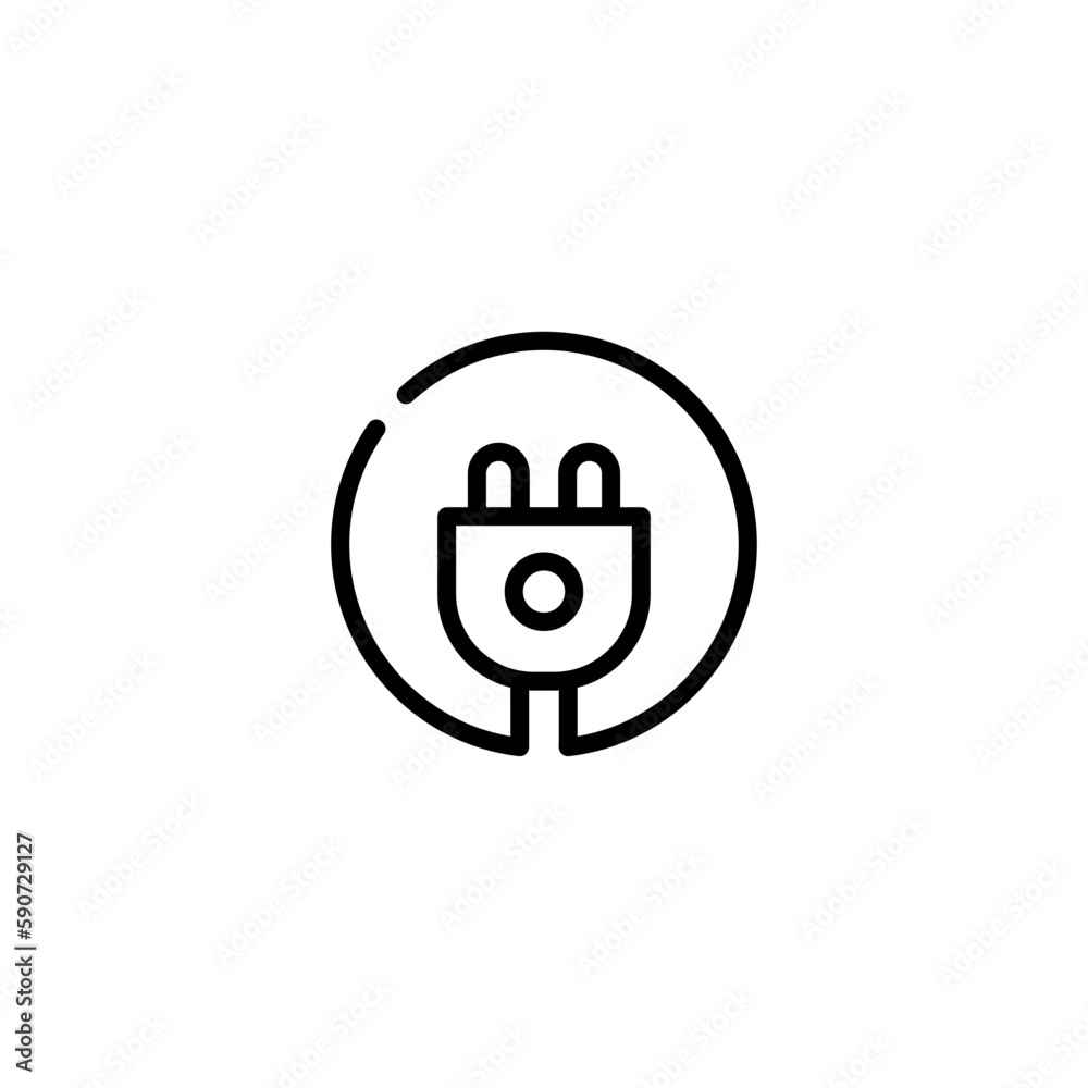 plug icon socket for app web logo banner poster icon - SVG File Stock ...