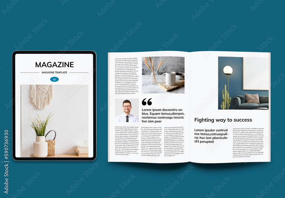 Magazine Template Stock Template | Adobe Stock