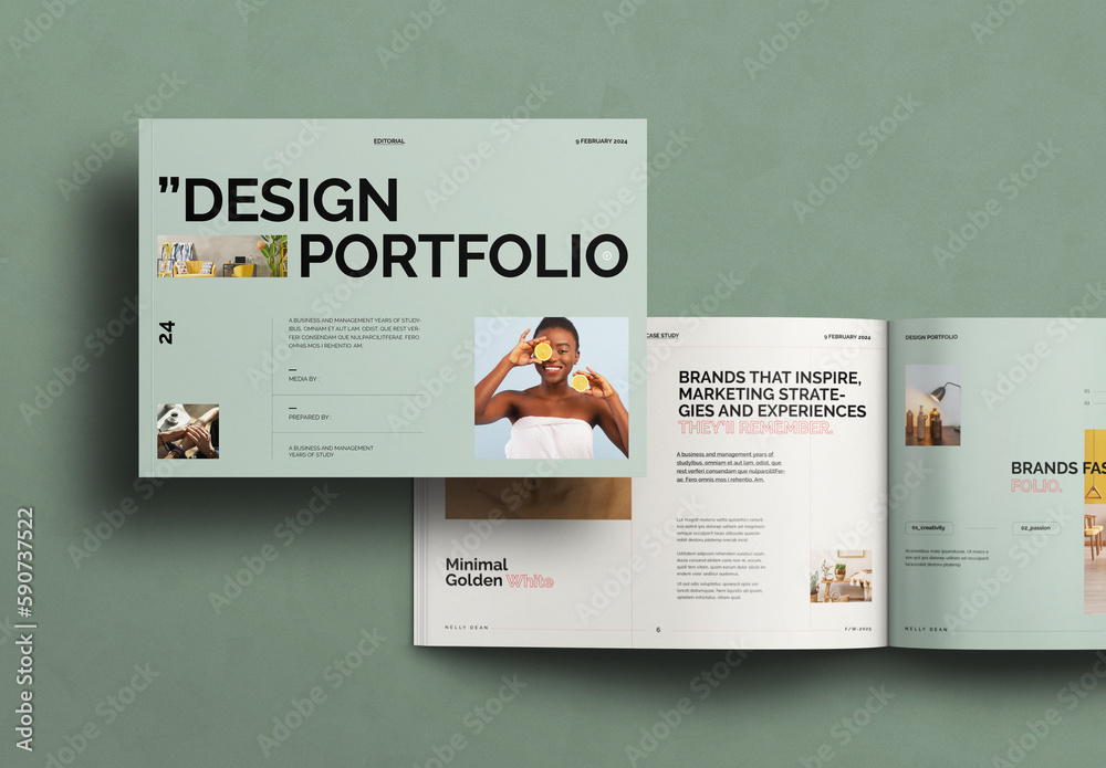 Design Portfolio Template Stock Template | Adobe Stock