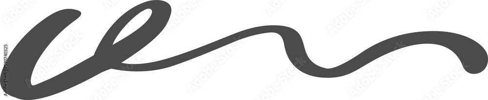 Swash swoop and swish calligraphy sign. Underline hand drawn stroke ...