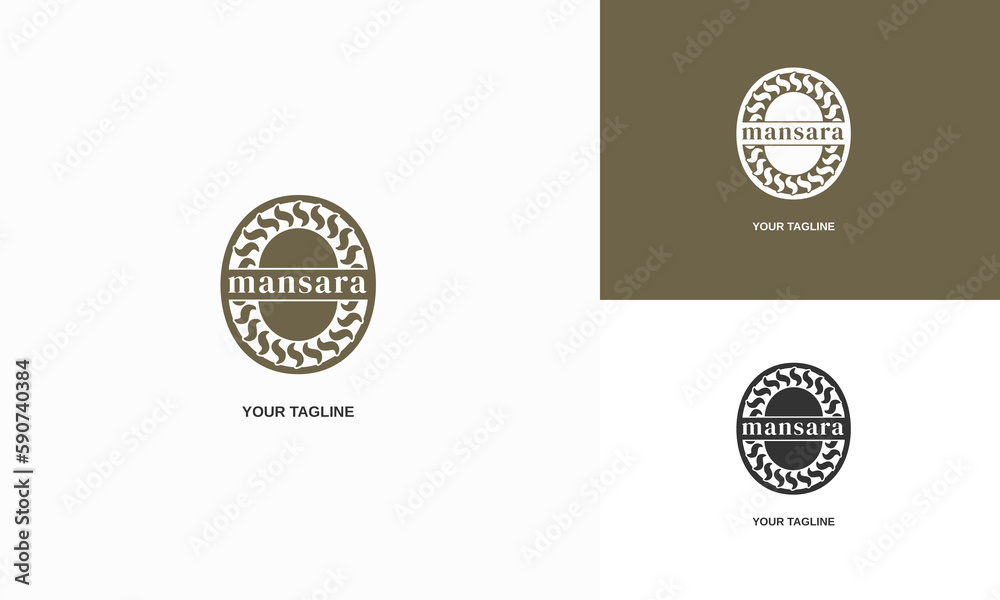 Stamp logo design for a beverage company Mansara Stock Vector | Adobe Stock
