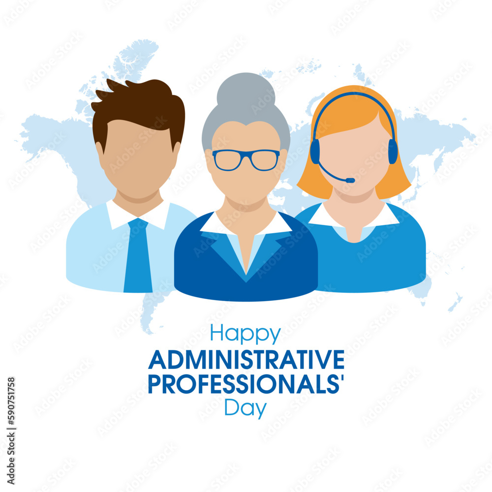 Vetor de Happy Administrative Professionals' Day vector illustration ...