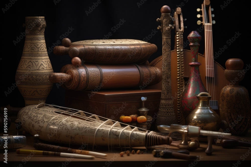 Different types of musical instruments representing diverse cultures ...