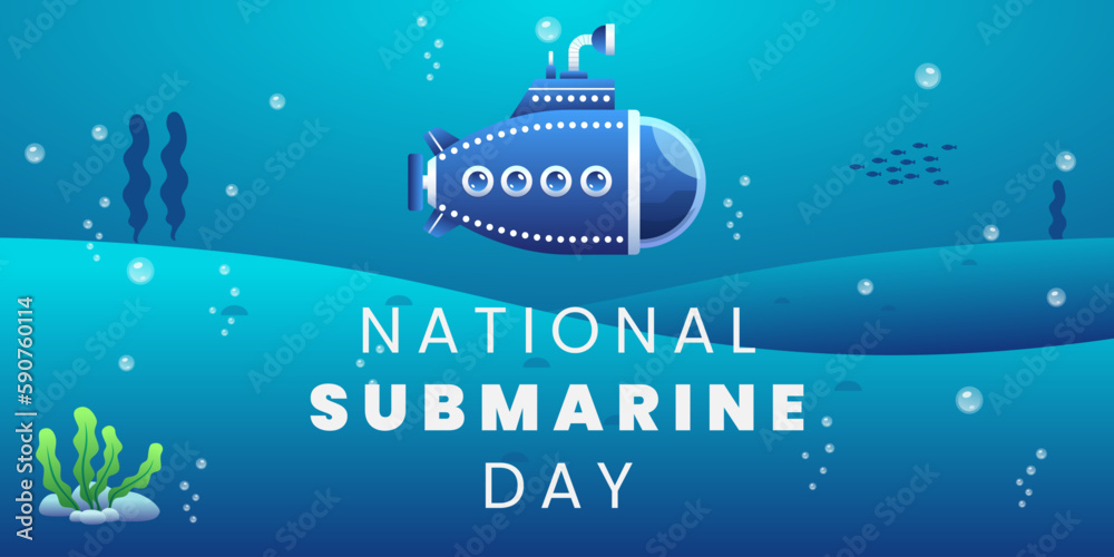 National submarine day at April 11 vector illustration good for ...