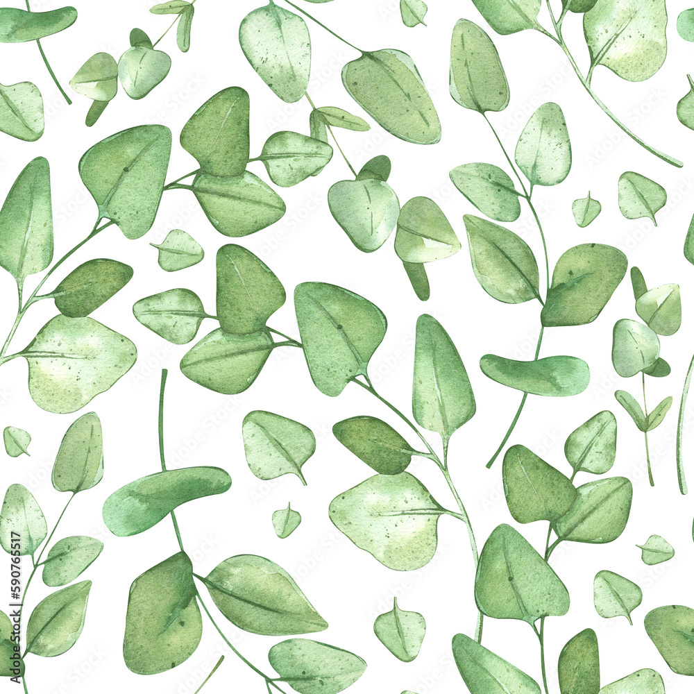 Eucalyptus pattern for a rustic background. For banner design, textile ...