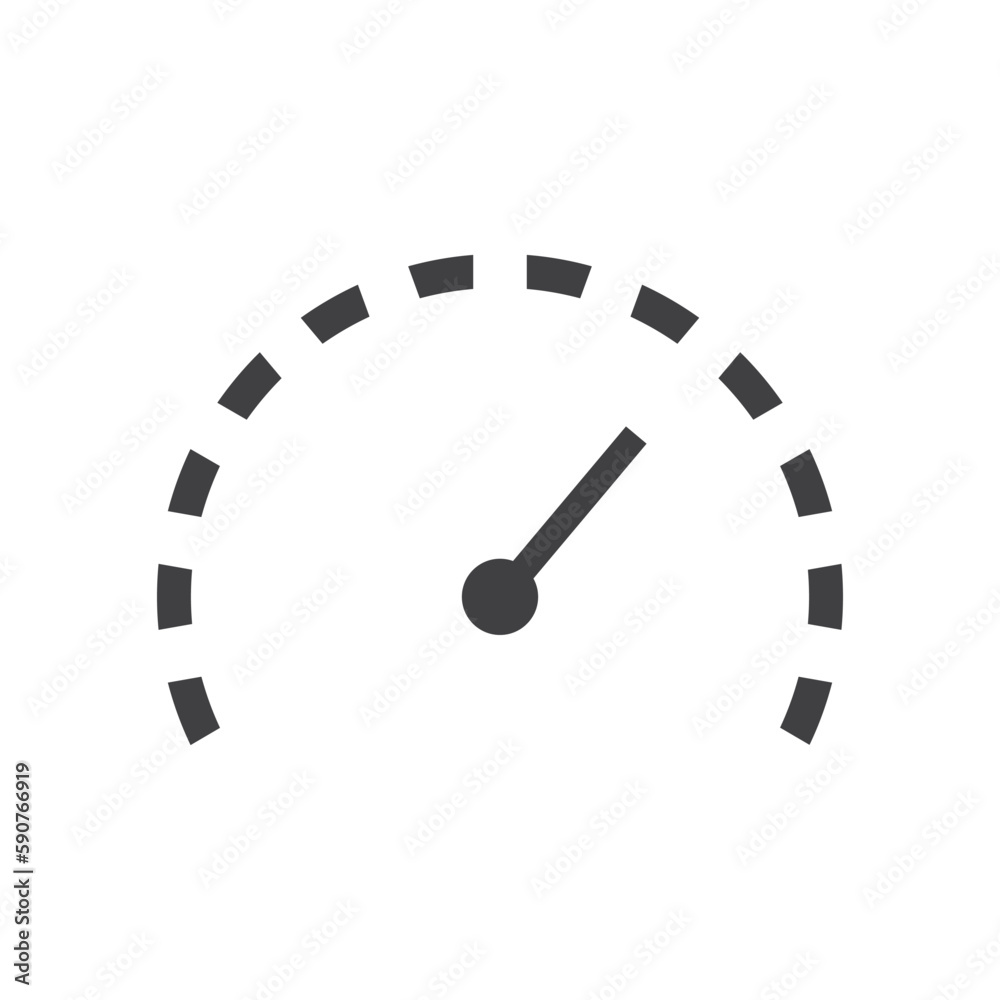 Vector meter icon. Gauge vector icon. Speedometer measurement flat sign ...