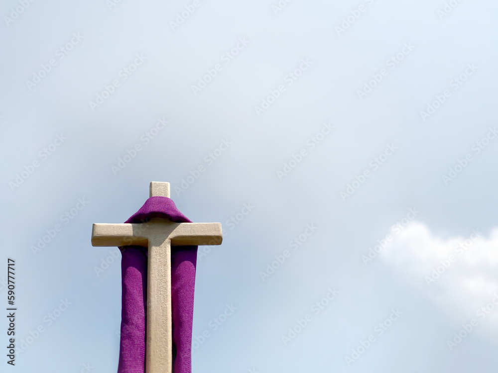 Lent Season,Holy Week and Good Friday concepts - image of wooden cross ...