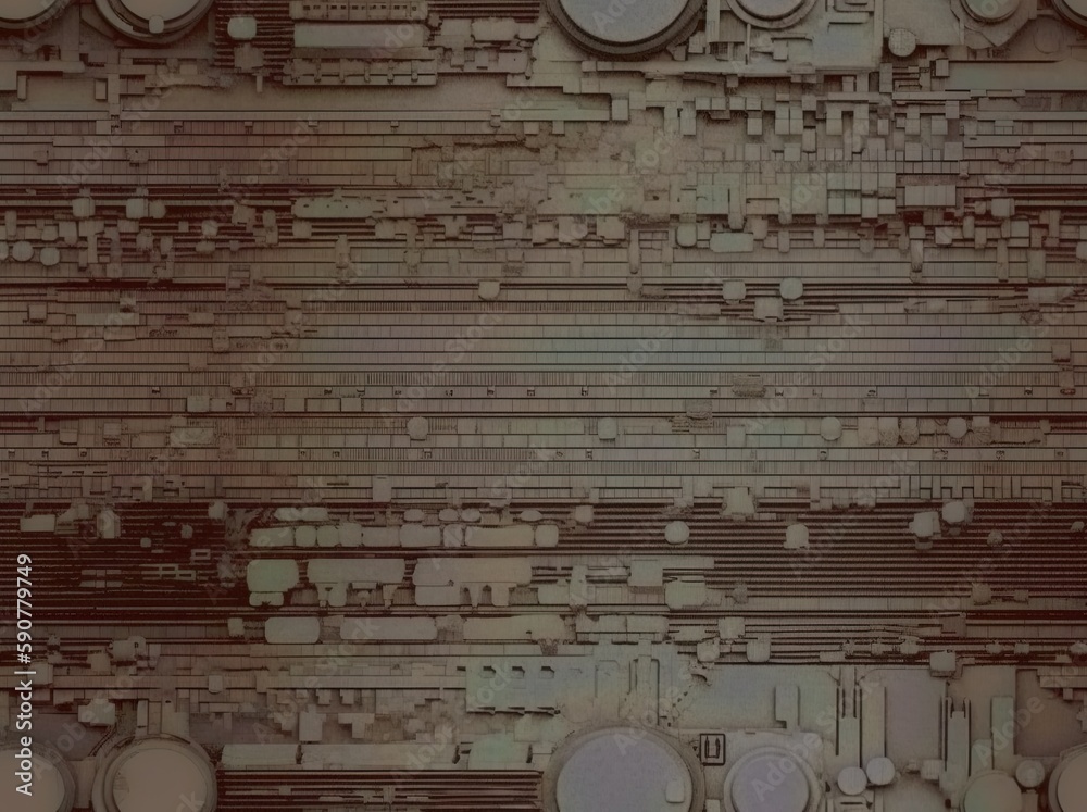 MidJourney Generated Seamless Mech Texture Patterns Stock Illustration ...