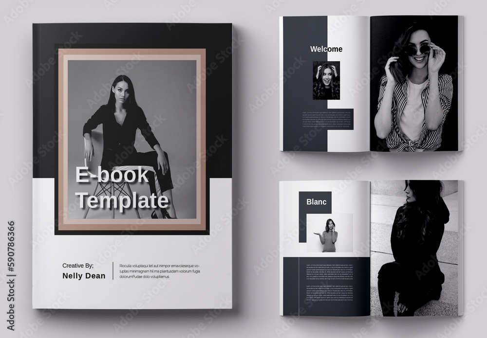 E Book Fashion Magazine Template Stock Template | Adobe Stock