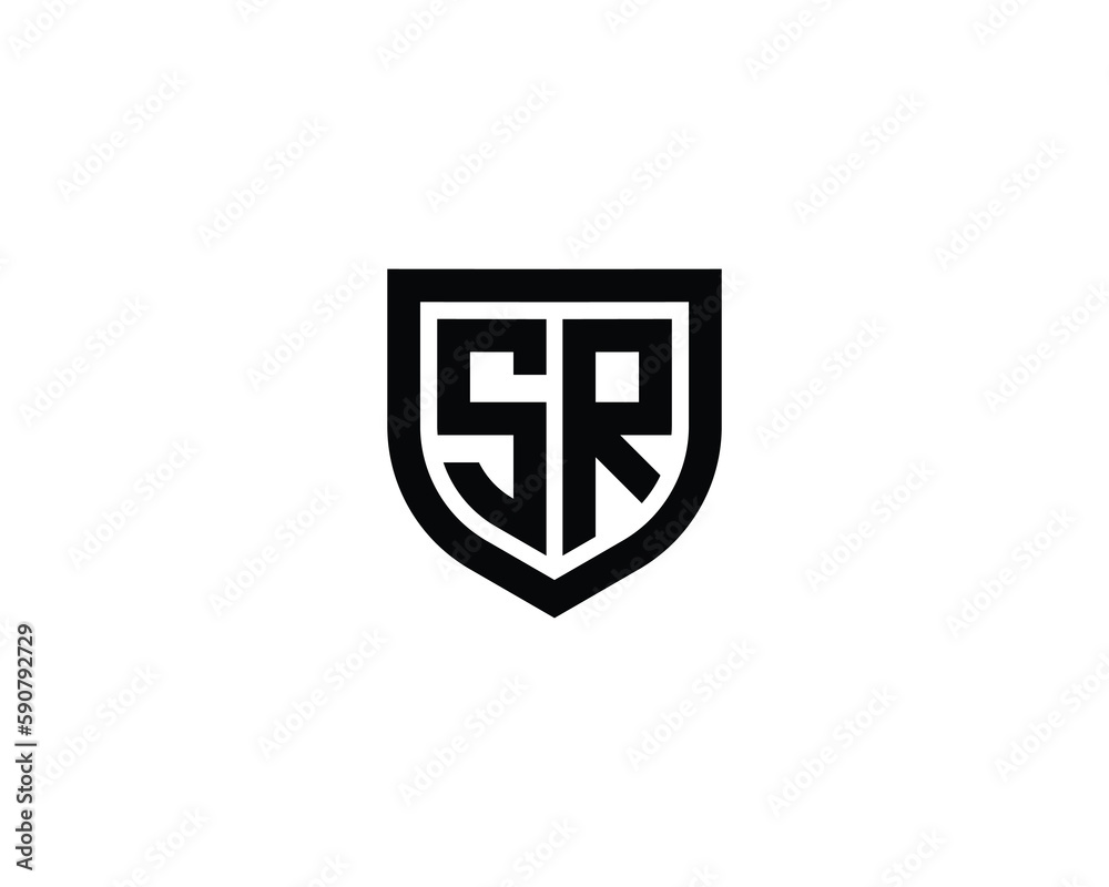 SR Logo design vector template Stock Vector | Adobe Stock