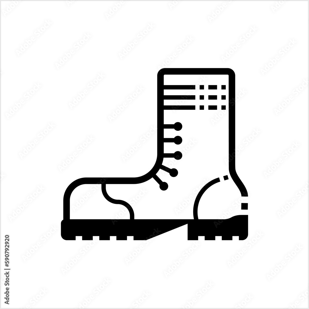 Army Boot Icon, Combat Leather Boot, Para Trooper, Tactical Military ...