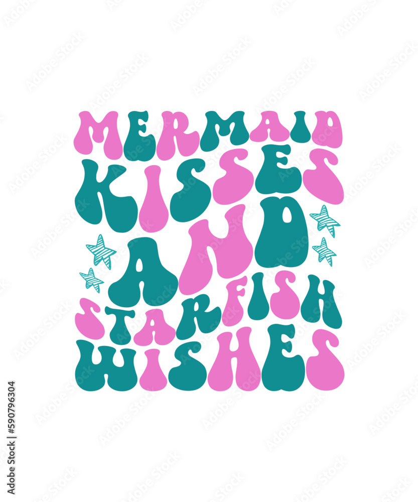 Retro Mermaid SVG Bundle, Retro Mermaid Bundle , Mermaid Silhouette ...