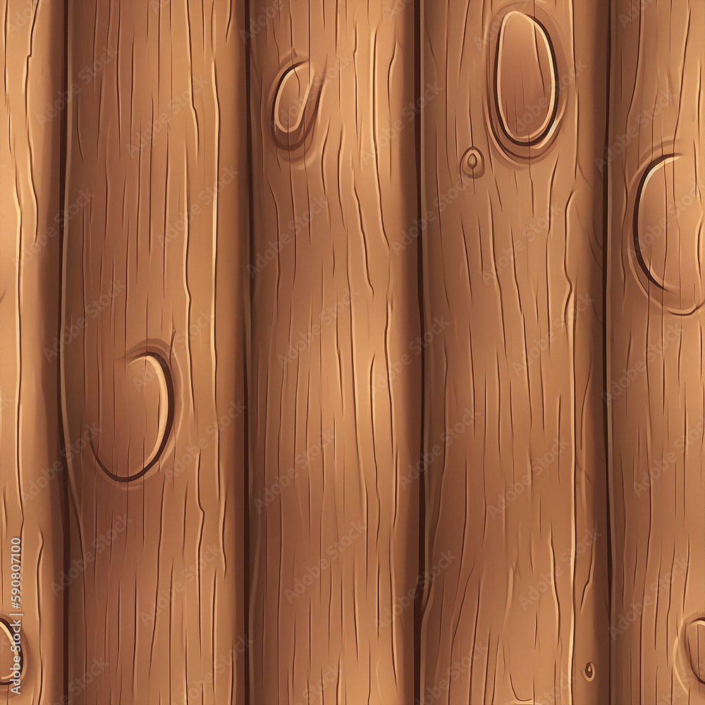 Seamless wood texture. Cartoon game art seamless brown wood texture ...