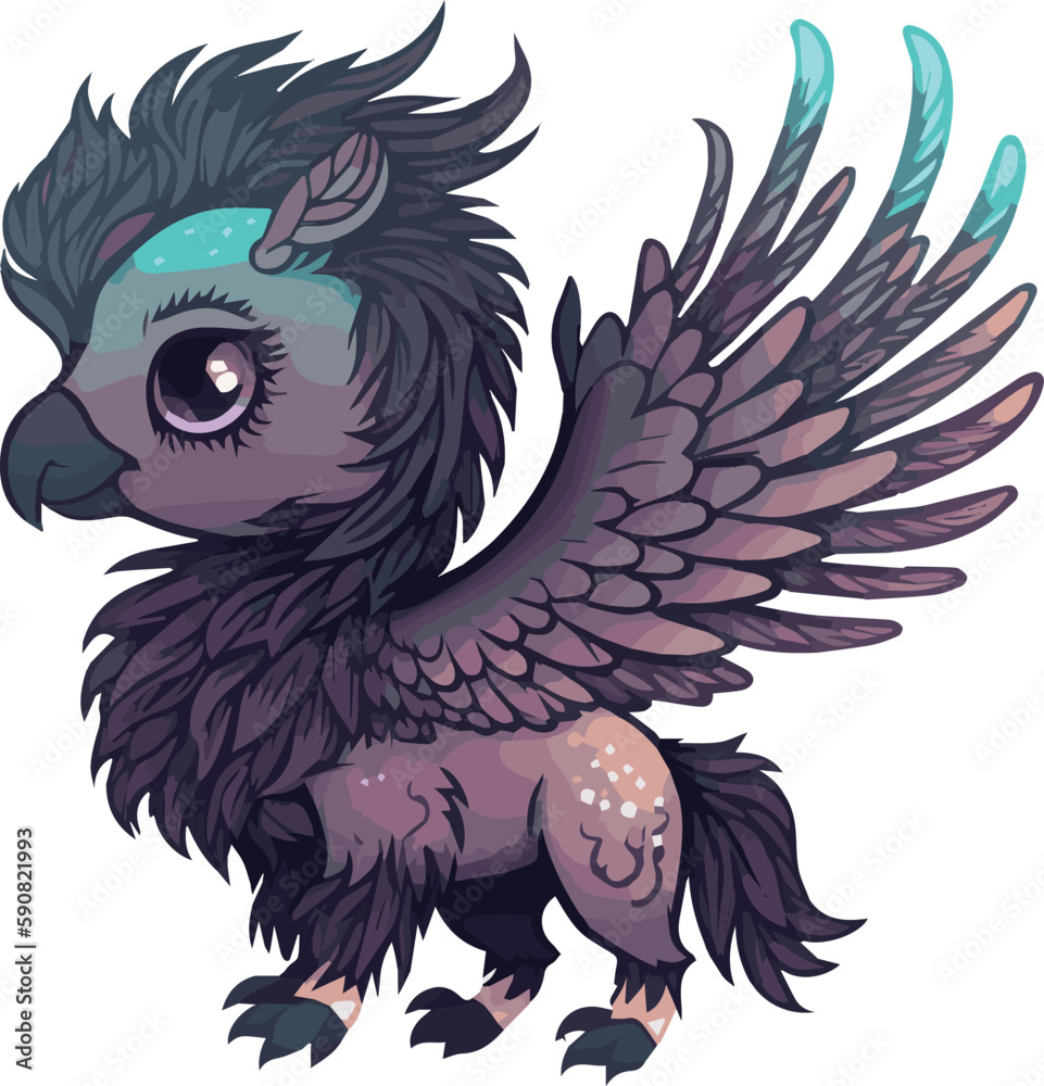 Mythology and legendary hippogriff vectors for children illustration ...