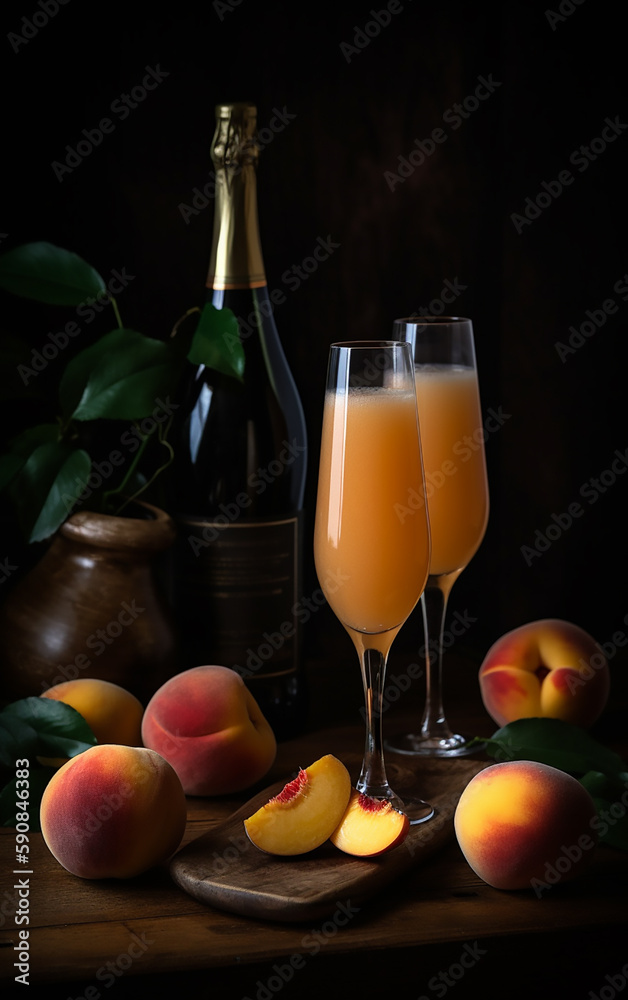 Bellini is an alcoholic cocktail invented in Venice, a mixture of ...