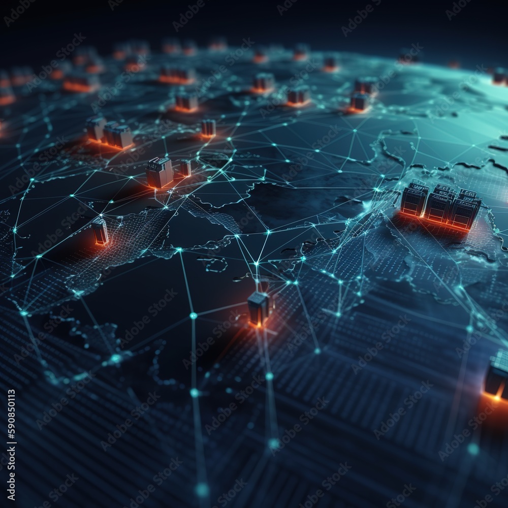 Global logistics network distribution and transportation, Smart ...