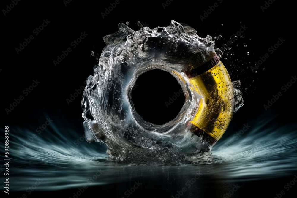 Aro de agua, efecto circulo de agua, creado con IA generativa Stock ...