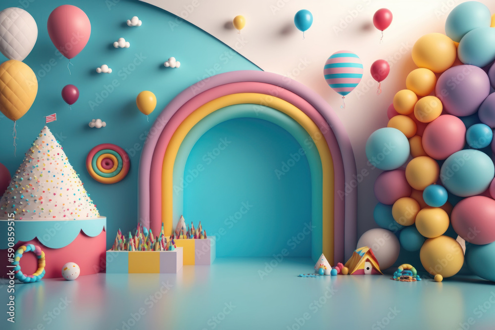 Fiesta de cumpleaños con globos aesthetic, evento infantil, Fiesta en ...