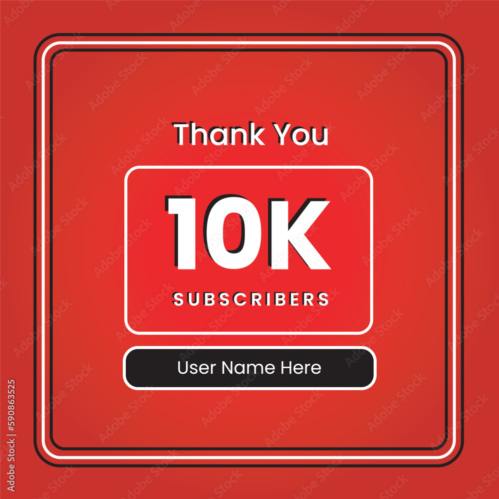 thank you 1000 subscribers social media post banner template design ...