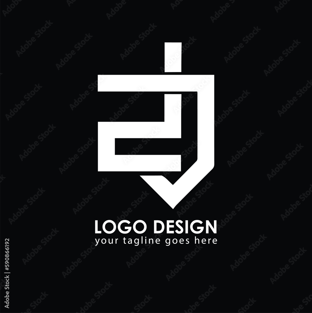 DJ DJ Logo Design, Creative Minimal Letter DJ DJ Monogram Stock Vector ...