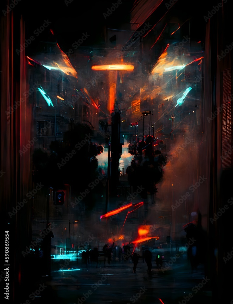 neon destruction9797 in the background the gates to another dimension ...