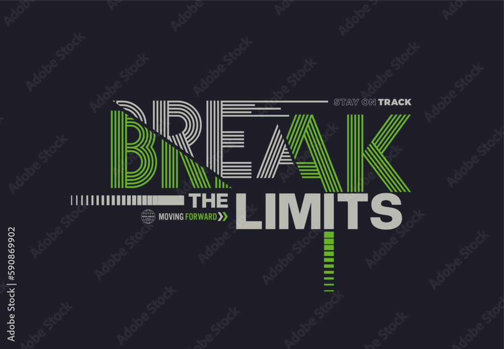 Break limits modern and stylish motivational quotes typography slogan ...