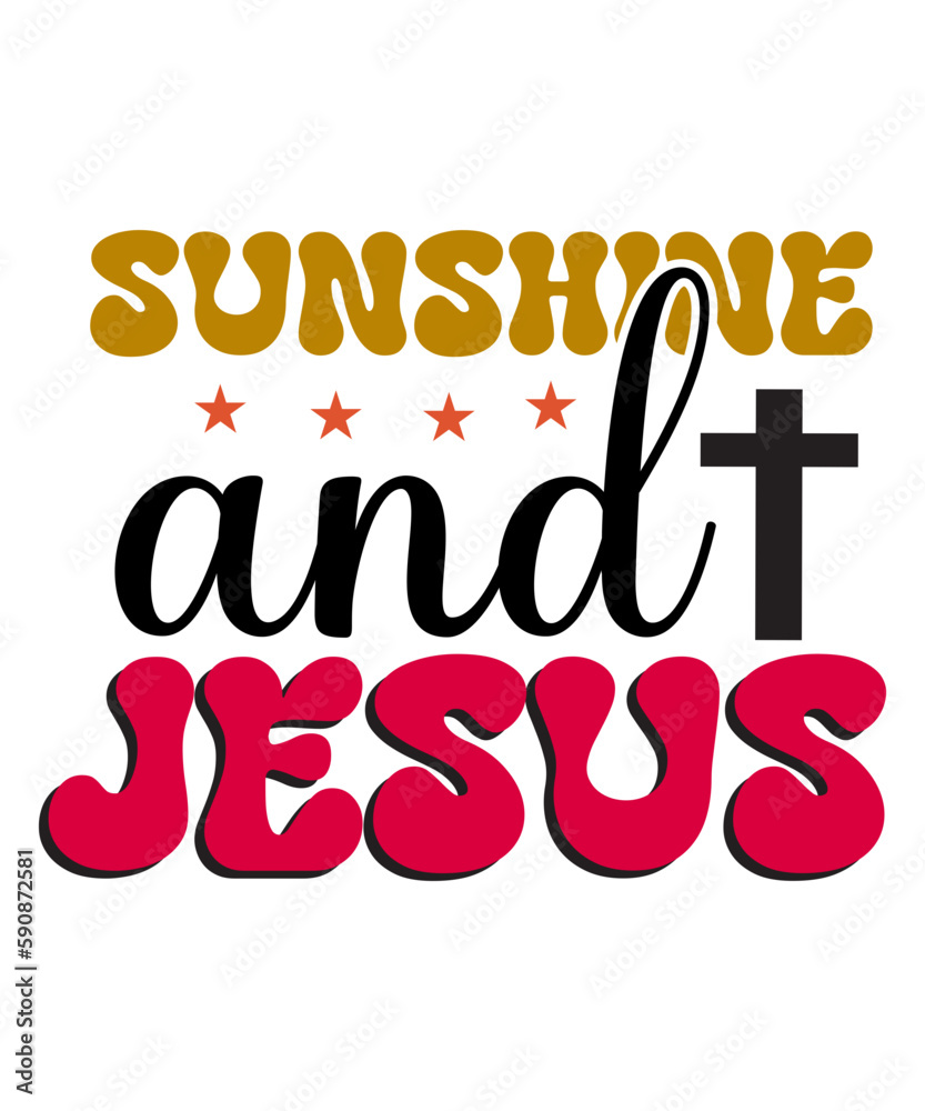 Christian Svg, Retro Christian Svg Eps Png Bundle, Faith Svg, Bible Svg ...