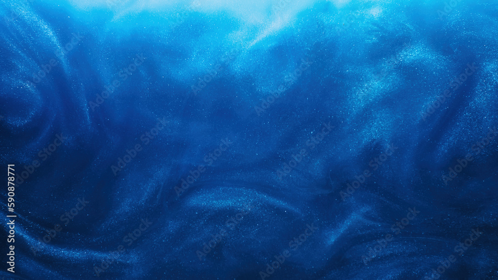 Sparkling wave abstract background. Ink water. Enchanted air. Winter ...