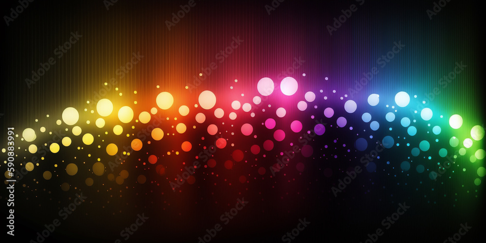 Rainbow Colored Lights with Bokeh Effect | Generative Art Stock ...