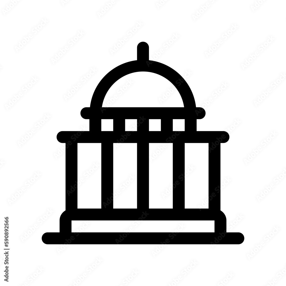 Editable government, capitol, political building vector icon. Part of a ...