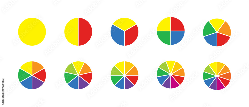 Chart pie diagram, Color wheel, Circle diagram, Pie chart icon, flat ...