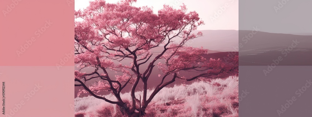 dusty rose color monochromatic landscape textured background ...
