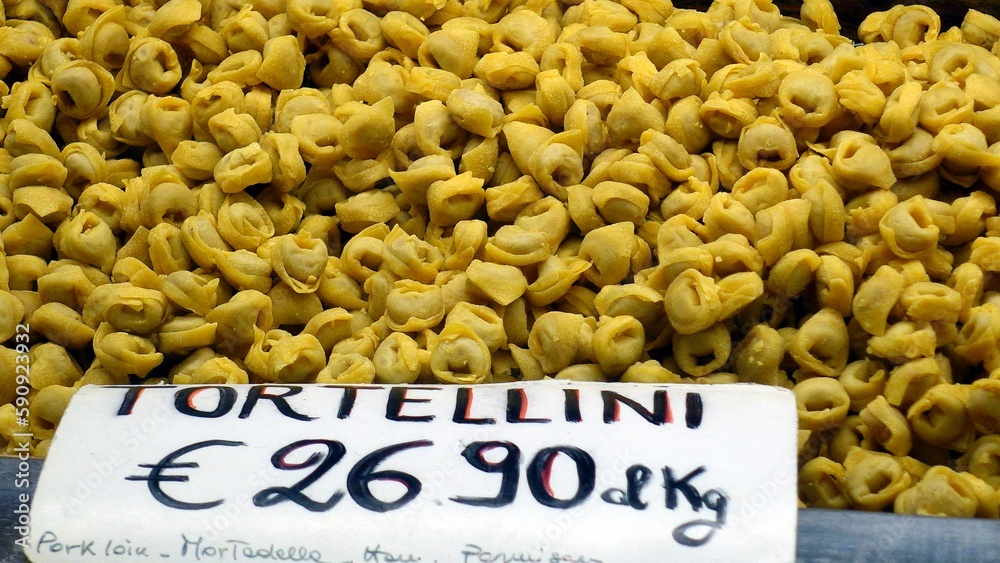 Tortellini or homemade cappelletti, typical stuffed pasta from the city ...