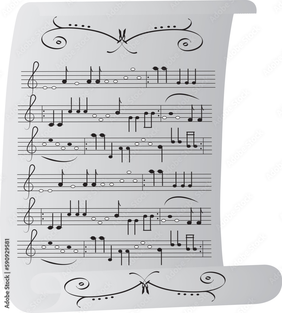 Creative of piano with music notes and musical note. Vector ...