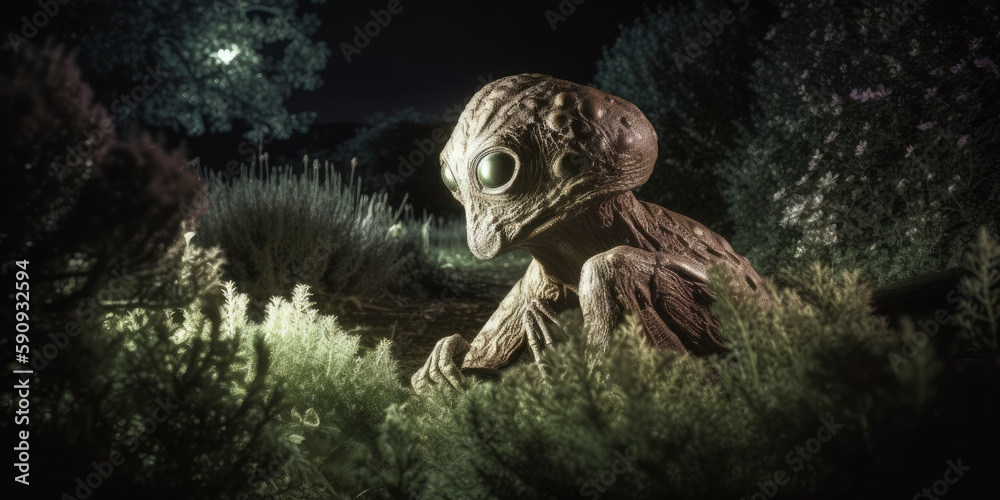 Extraterrestre camuflado en la naturaleza, técnica de supervivencia ...