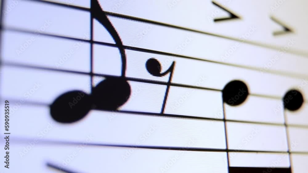 Note sheet music notes tones sounds key pause single sing play composer ...