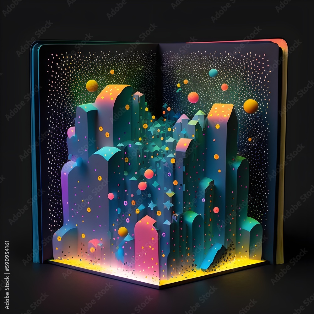 minimal geometric storybook papercut of the end of it all ...