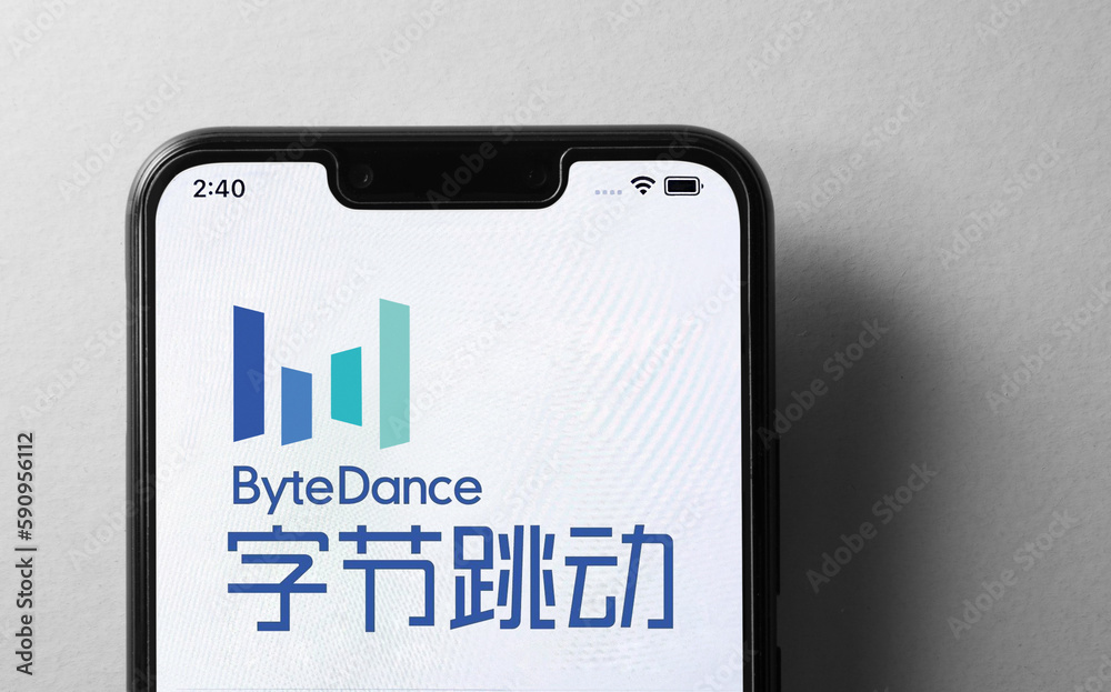 Foto de Kuala Lumpur, Malaysia - April 1, 2023: Close up of Byte Dance ...