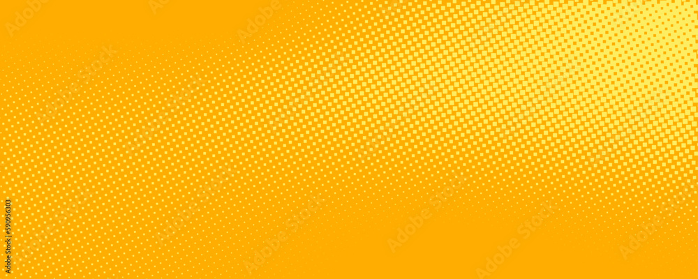 Vetor de Yellow orange halftone pattern. Retro comic gradient ...