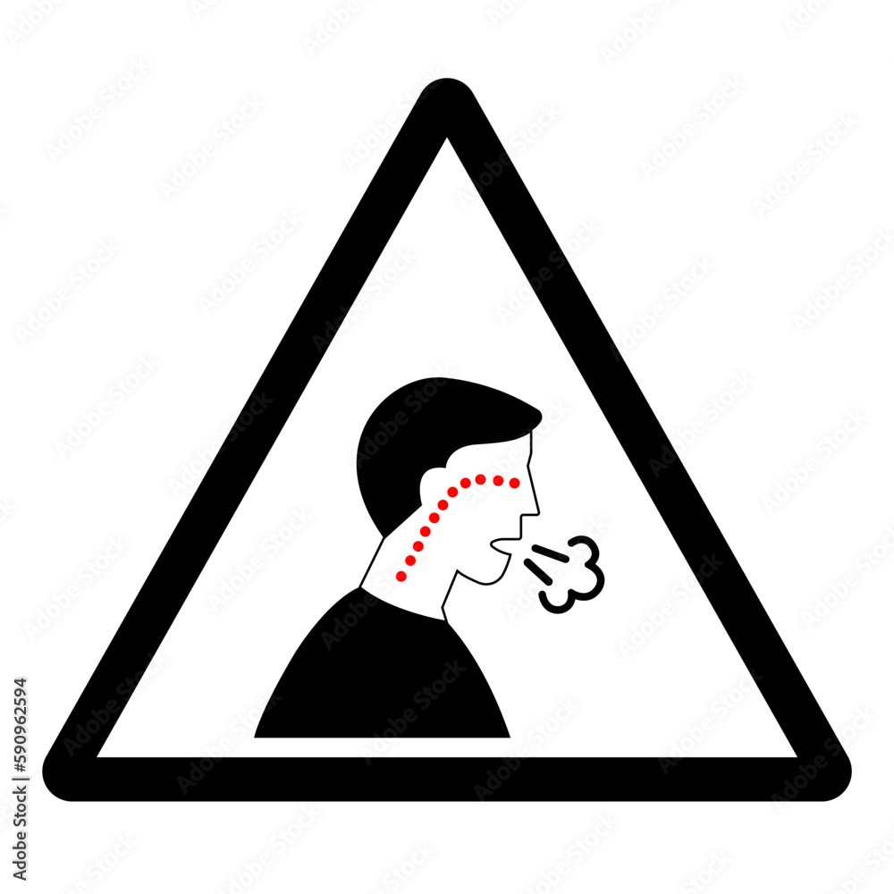 Vetor de Warning Symptoms Shortness Of Breath Of Covid-19 Virus Symbol ... Vetor de Warning Symptoms Shortness Of Breath Of Covid-19 Virus Symbol ...