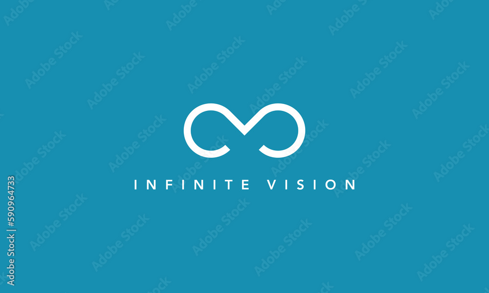 M logo, infinite logo, eyeglasses logo, vision Stock Vector | Adobe Stock