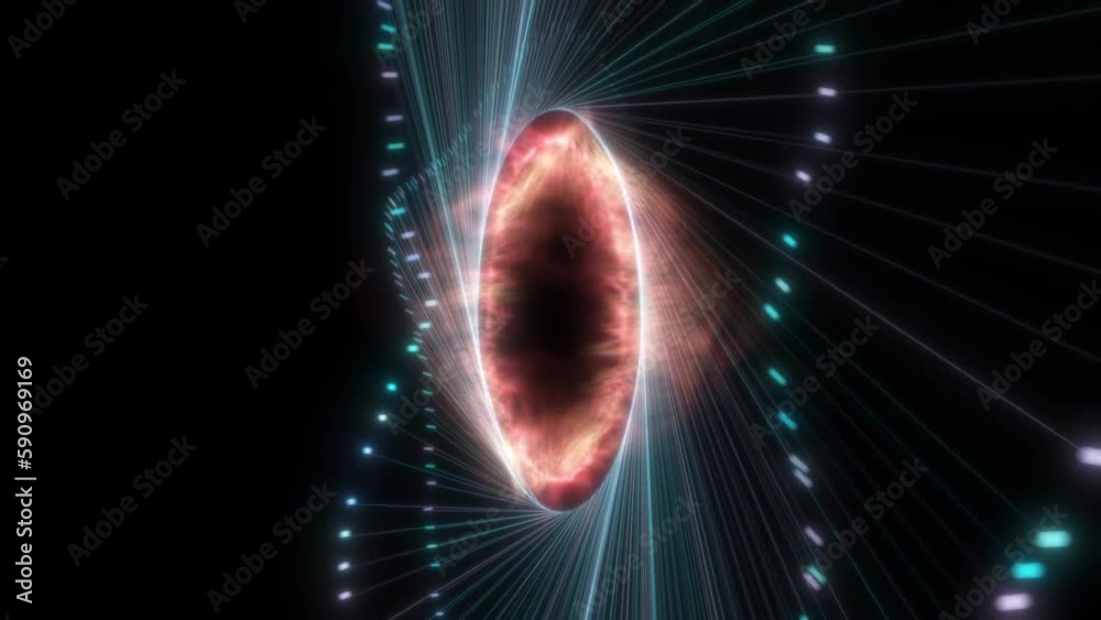 Rotating 360 Abstract AI Artificial Intelligence Eyeball Forms with ...