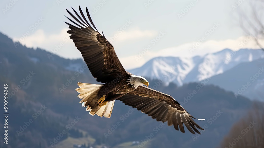 The Mighty Hunter : Bald Eagle Captured in Stunning 35mm Detail Stock ...