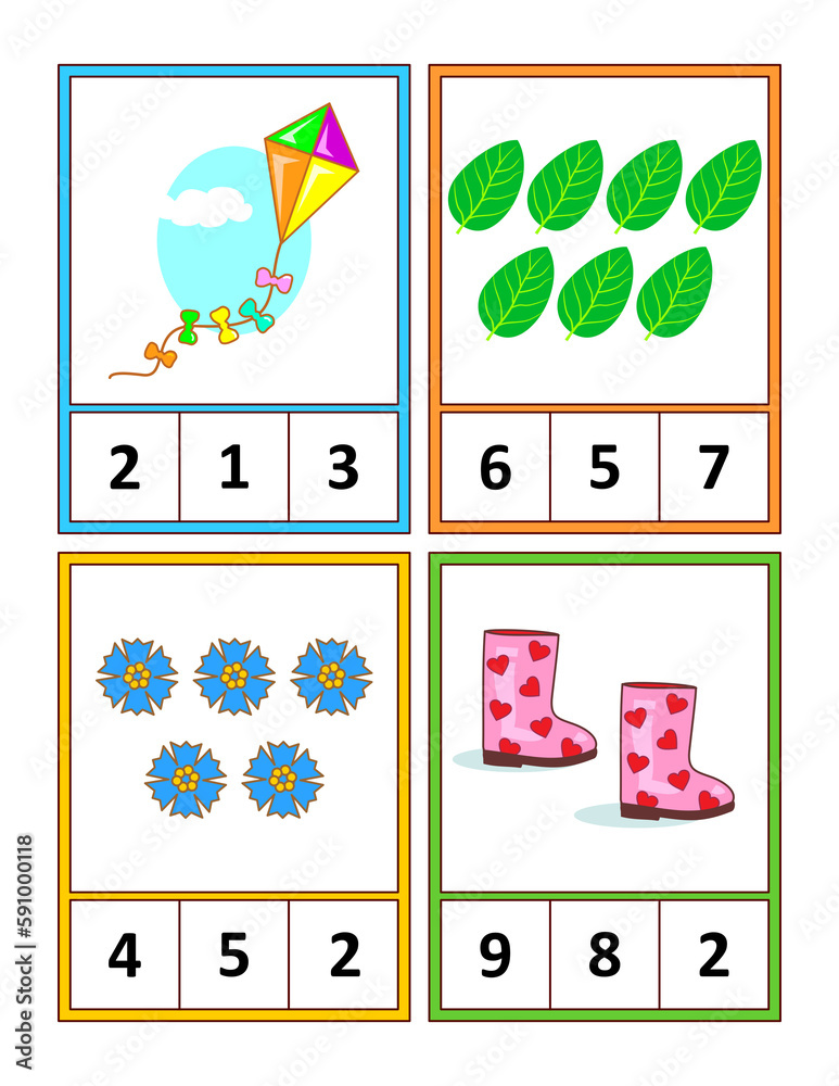 Cards Or Worksheet To Learn And Practice Counting 1 To 10 Count