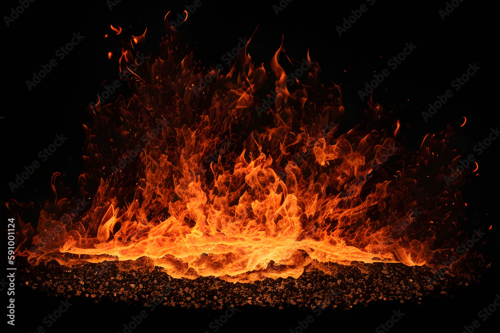 FIRE in the black background | Photoshop File overlay | fire sparks ...