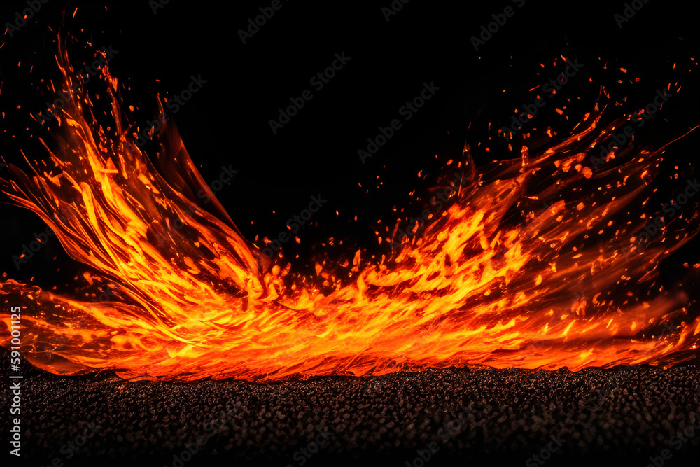 FIRE in the black background | Photoshop File overlay | fire sparks ...
