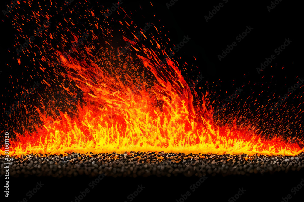 FIRE in the black background | Photoshop File overlay | fire sparks ...
