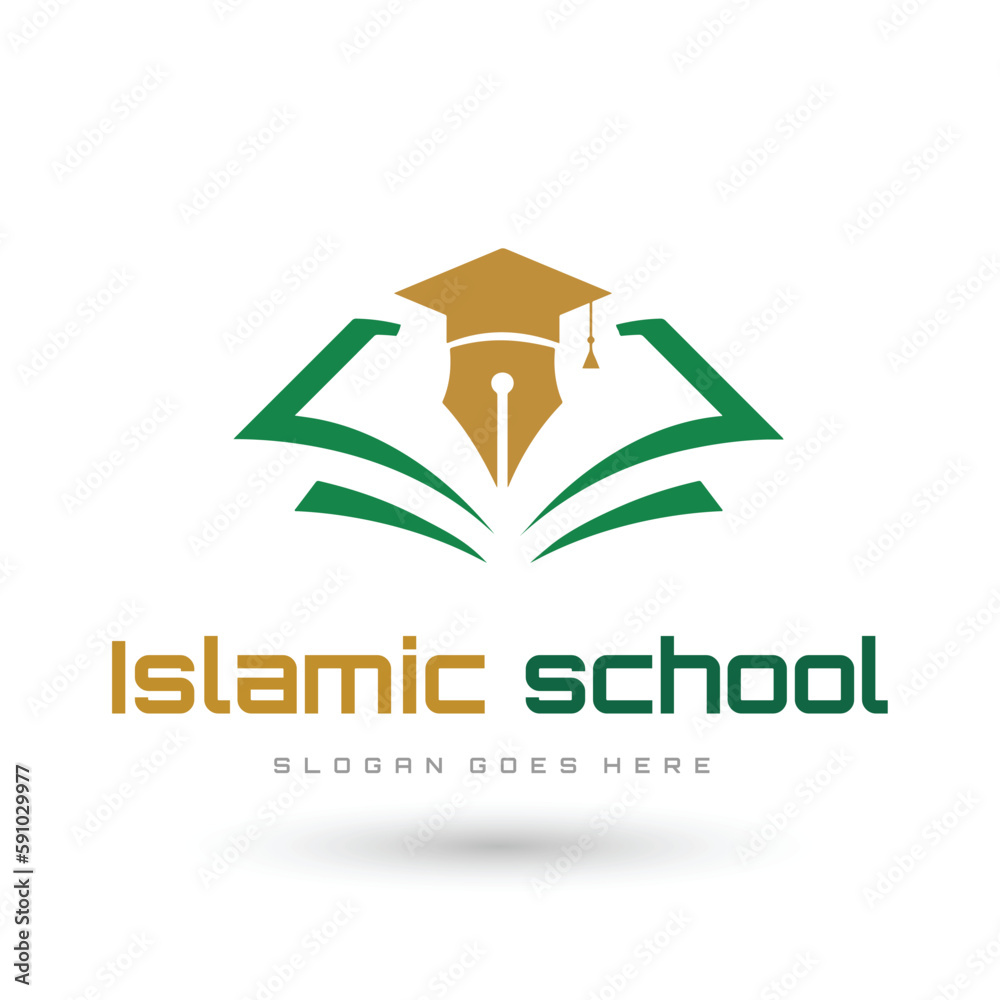 Islamic School Logo for Islam Education Vector Image Stock Vector ...
