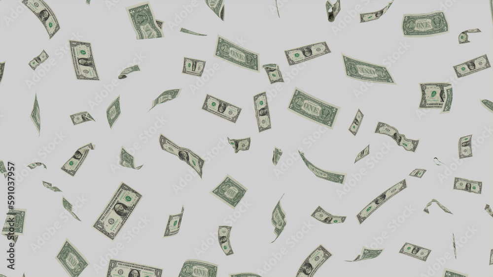 US Dollar Wallpaper with One Dollar Bills. Banking concept with ...